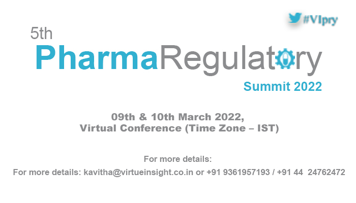 5th Annual Pharma Regulatory Summit 2022 (Virtual Conference ...