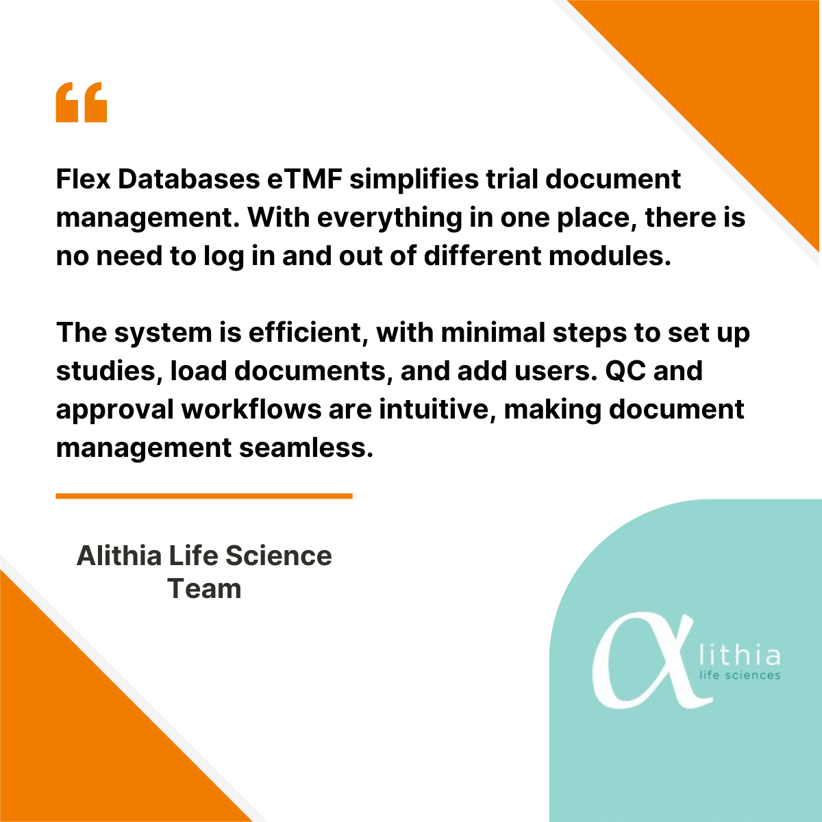 Alithia Choose Flex Databases as eTMF provider - PharmiWeb.com